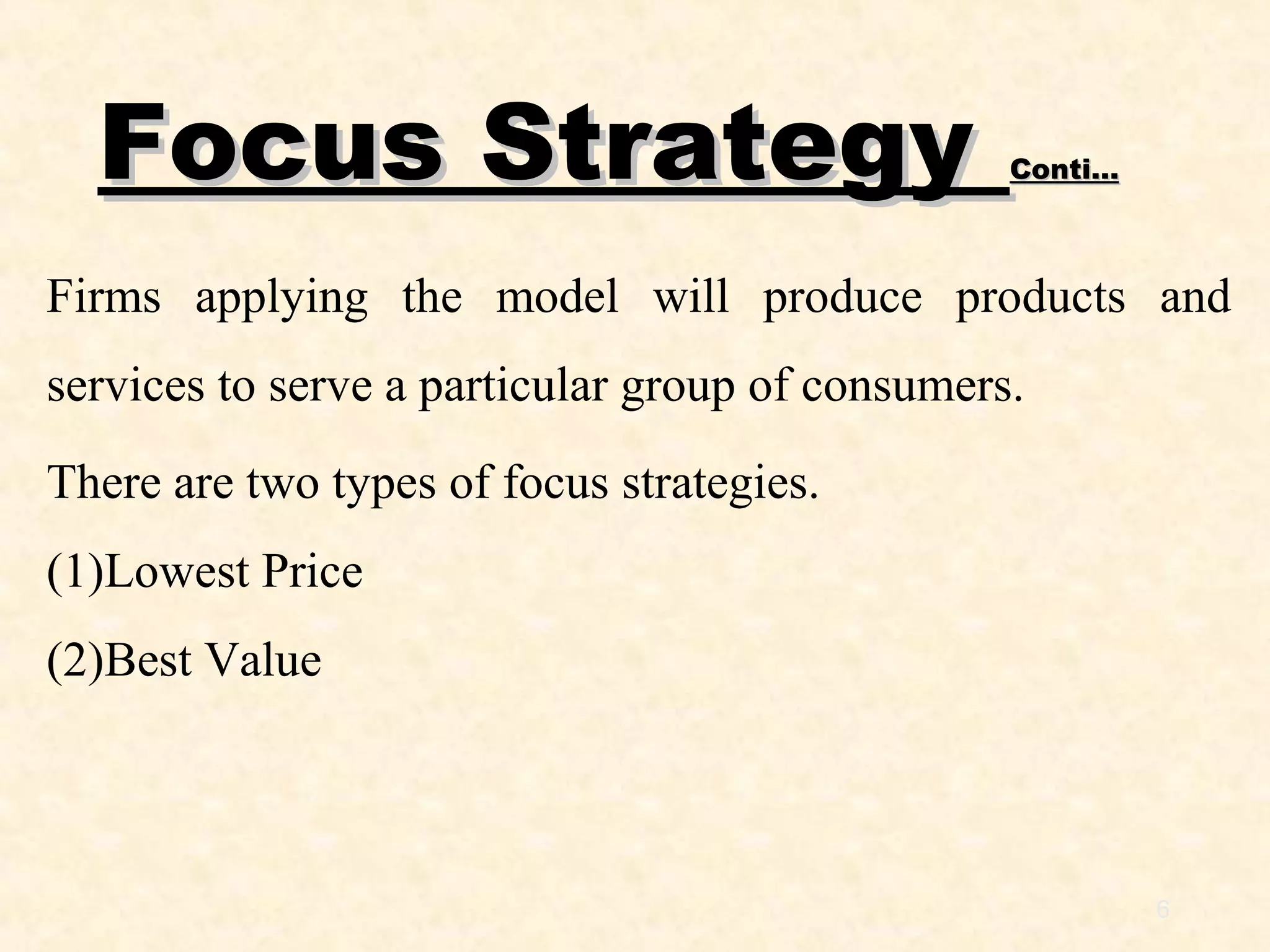 Formulation and applications of Focus Strategies | PPT