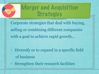strategic alliance, merger and acquisition strategy | PDF