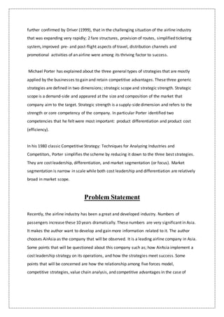 Low Cost Leadership Analysis On AirAsia Assignment / Report | DOCX