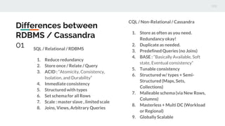 Migrating from a Relational Database to Cassandra: Why, Where, When and ...