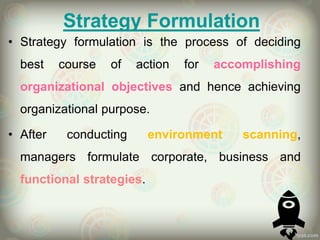 STRATEGIC MANAGEMENT | PPT | Business | Business and Finance