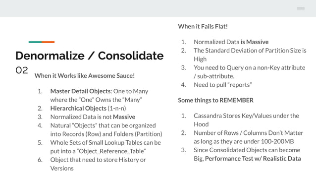 Moving from a Relational Database to Cassandra: Why, Where, When, and How | PPT