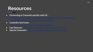 Apache Cassandra Lunch #64: Cassandra for .NET Developers | PPT