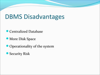 Database Management System Introduction | PPT