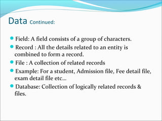 Database Management System Introduction | PPT