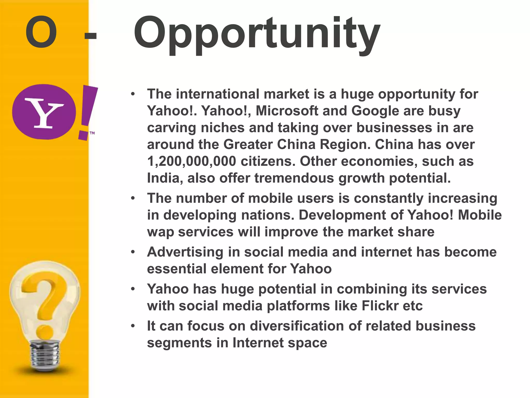 Why Yahoo's failure in compitation | PPT