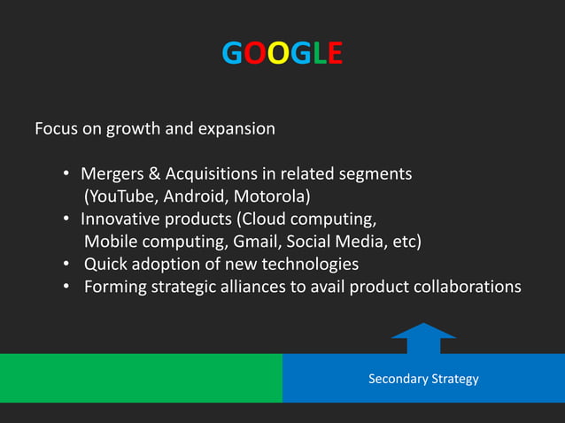 Strategic Management Google Case | PPTX | Search | Internet