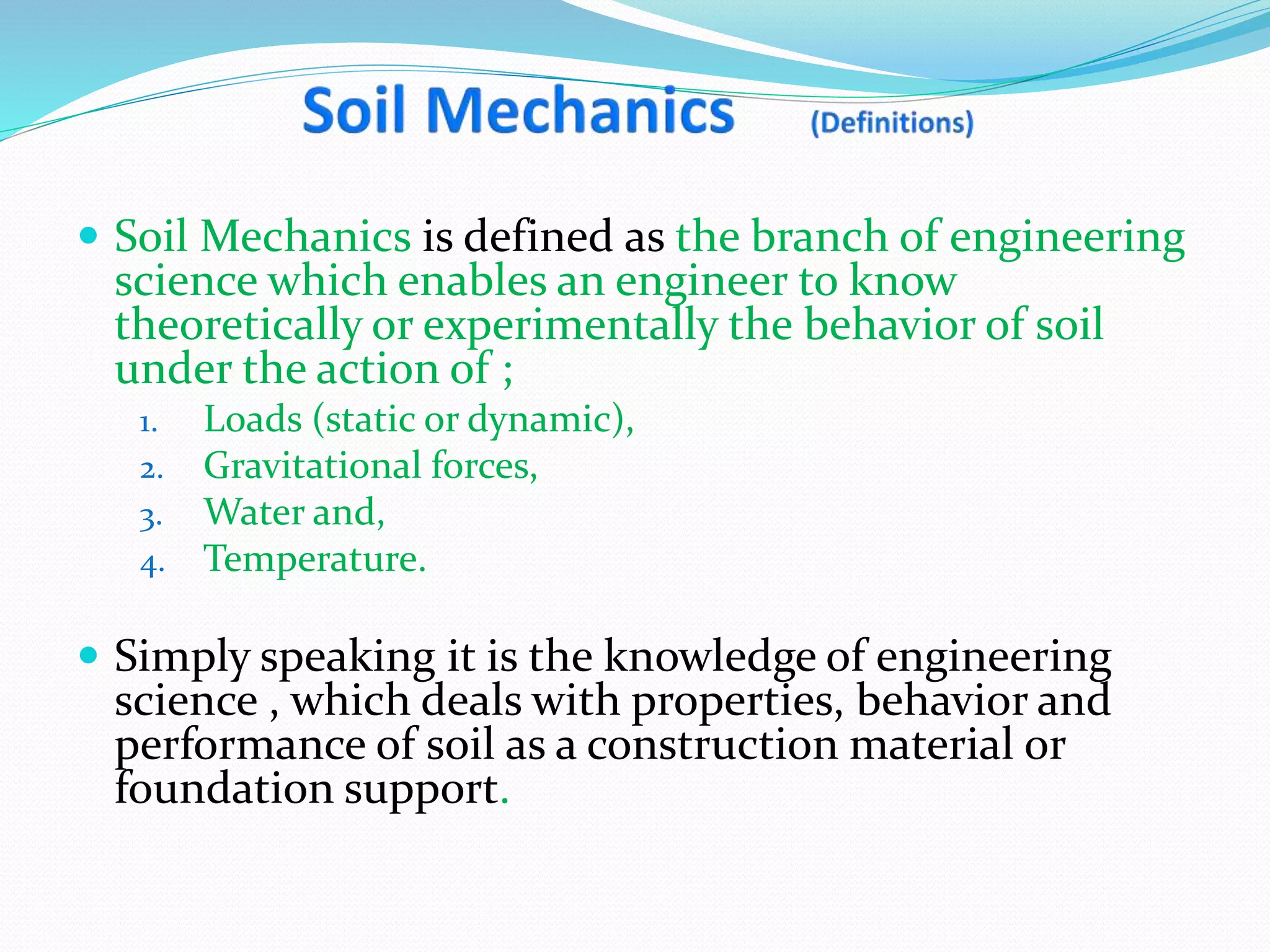 Introduction and types of soil mechanics | PPTX