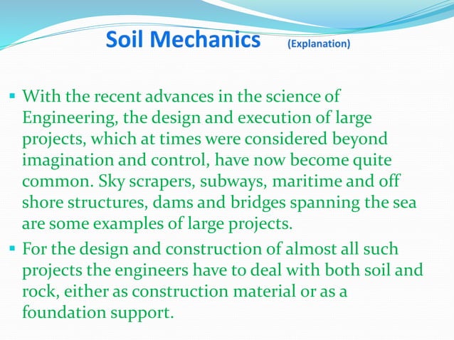 Introduction and types of soil mechanics | PPTX | Geology | Science