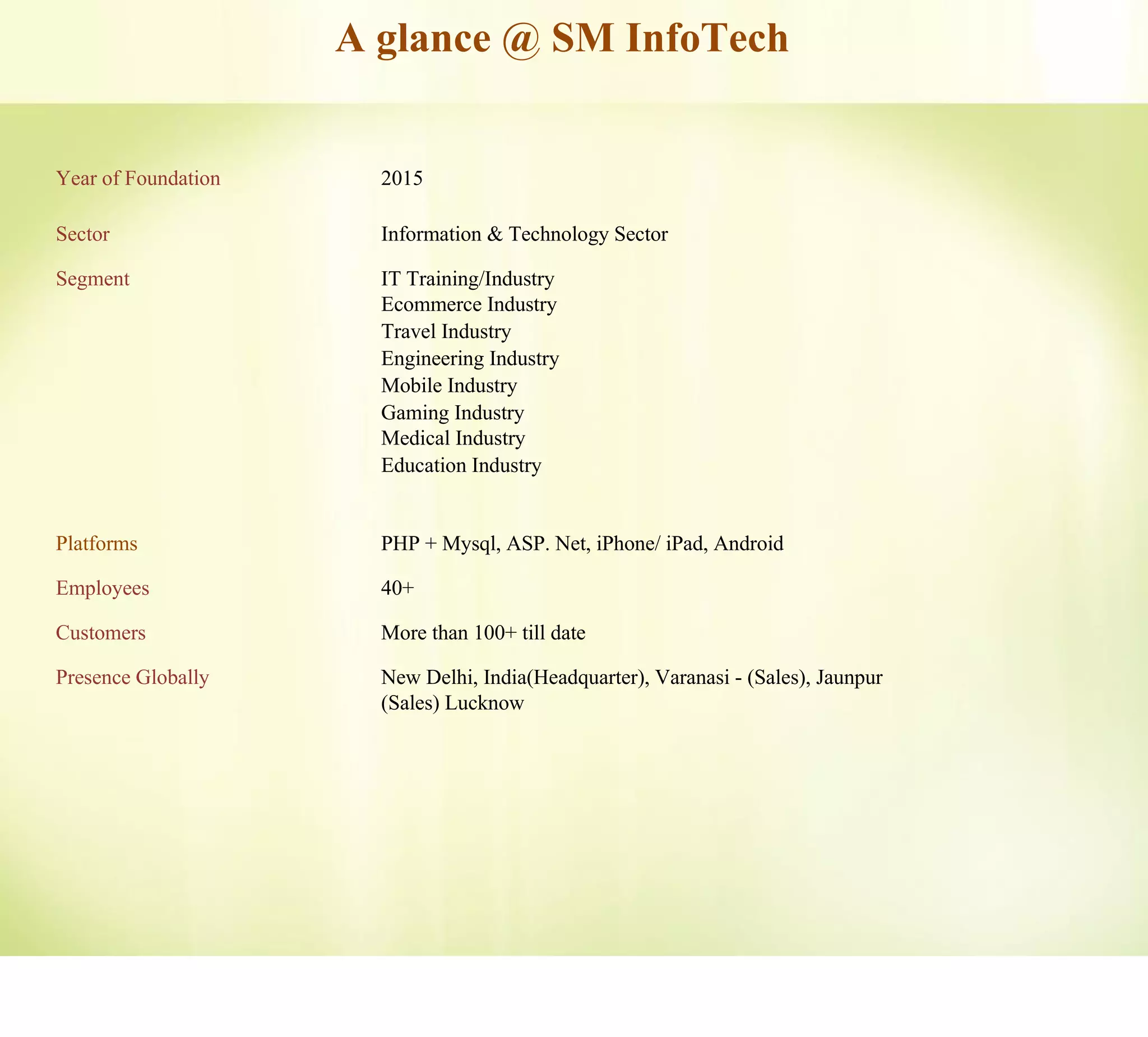 Sm info tech-company-profile | PPT