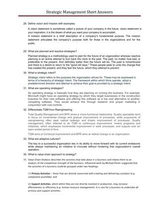 Sm two mark answers-important questions | PDF