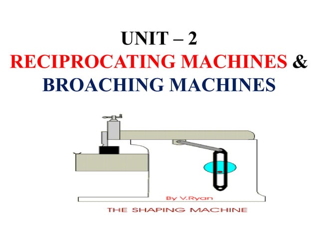 Special Machines Unit 2: Reciprocating machines | PPT