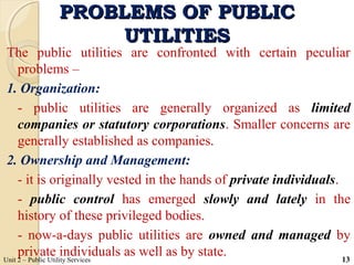 Service Management Public Utility Services | PPT