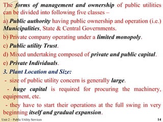 Service Management Public Utility Services | PPT