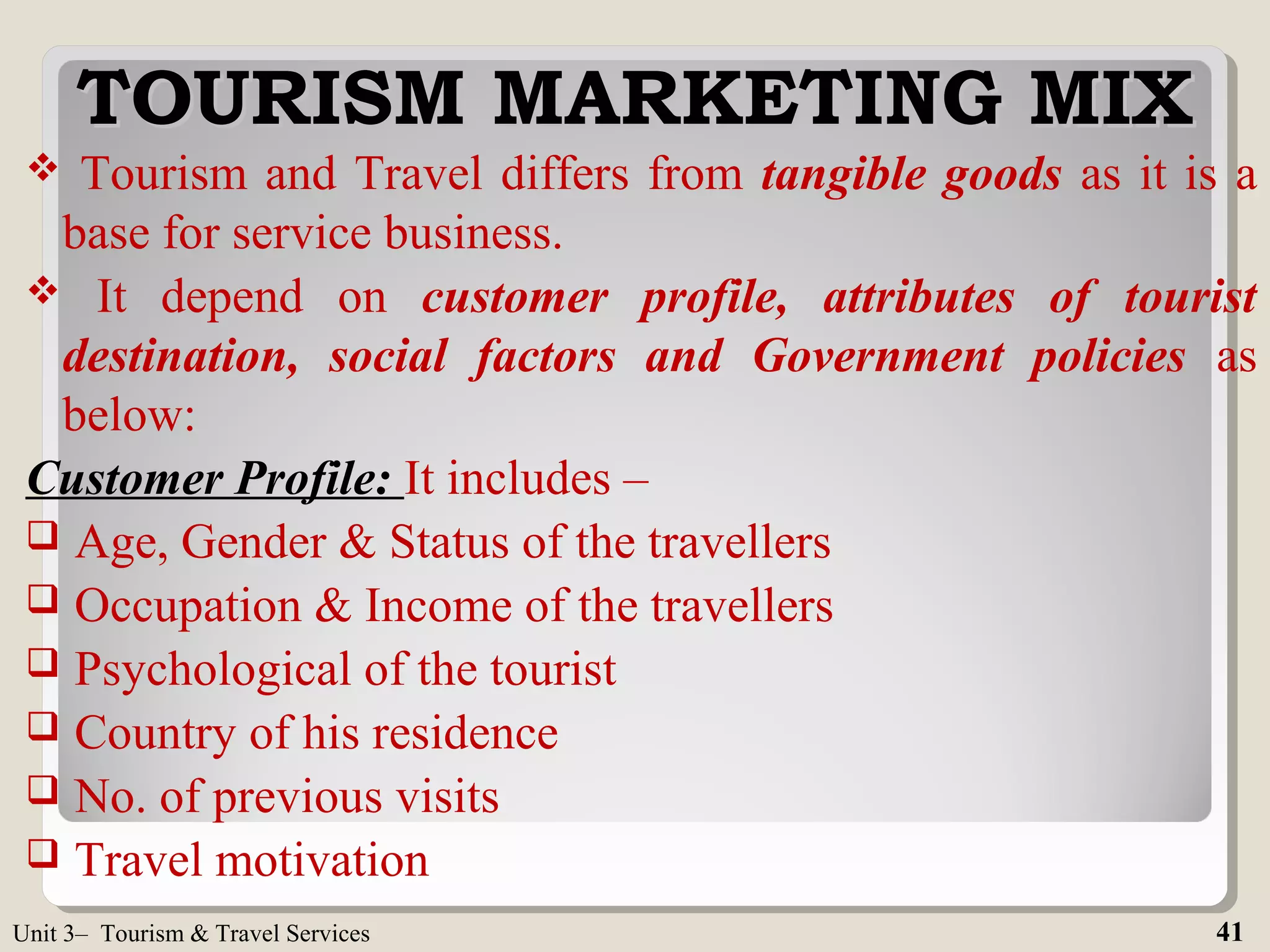 Service Management Tourism and Travel Services | PPT