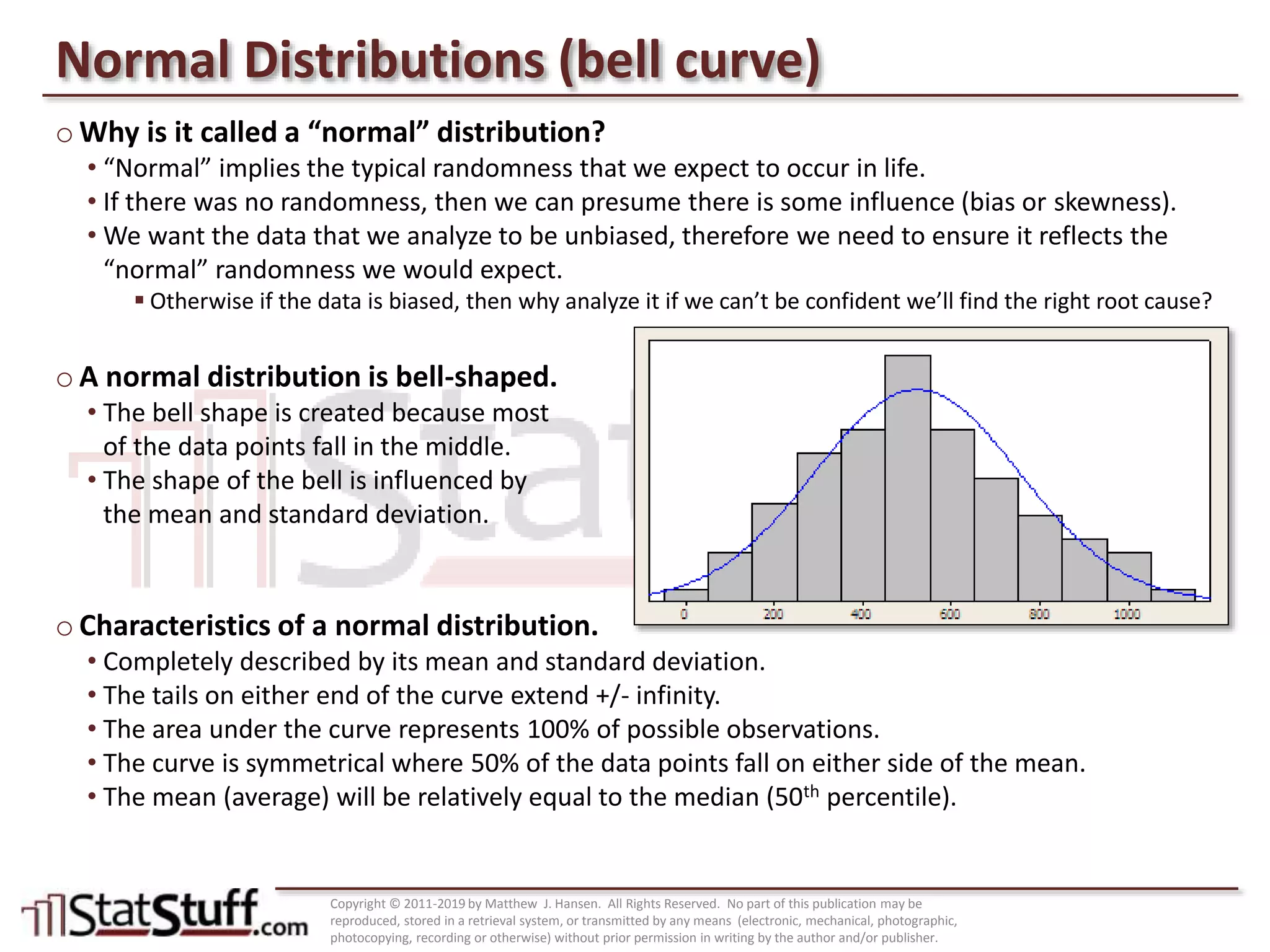 Distributions: Normal with Matt Hansen at StatStuff | PPT