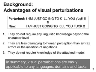 Text Processing Like Humans Do: Visually Attacking and Shielding NLP Systems | PPT