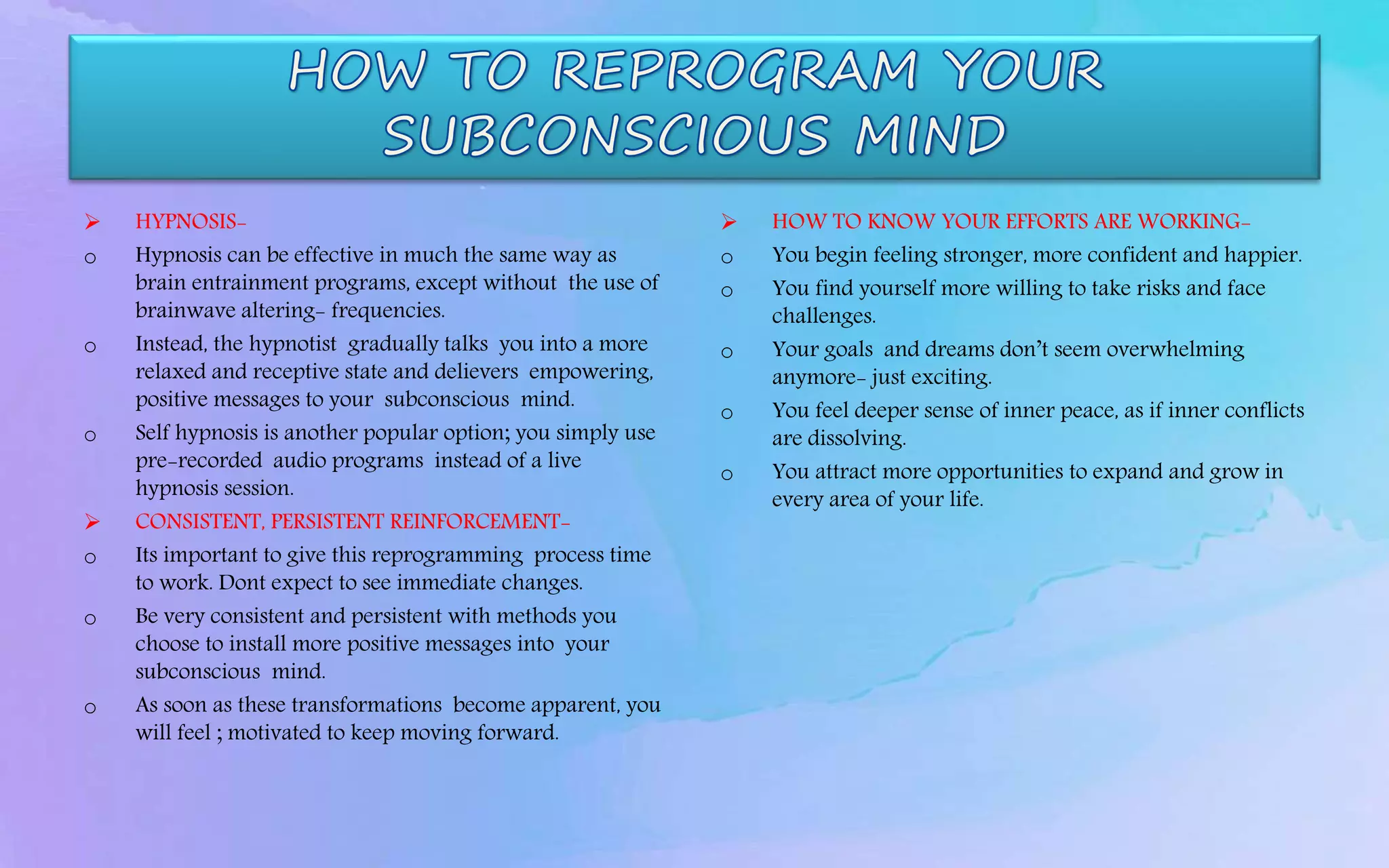 The power of our subconscious mind | PPTX