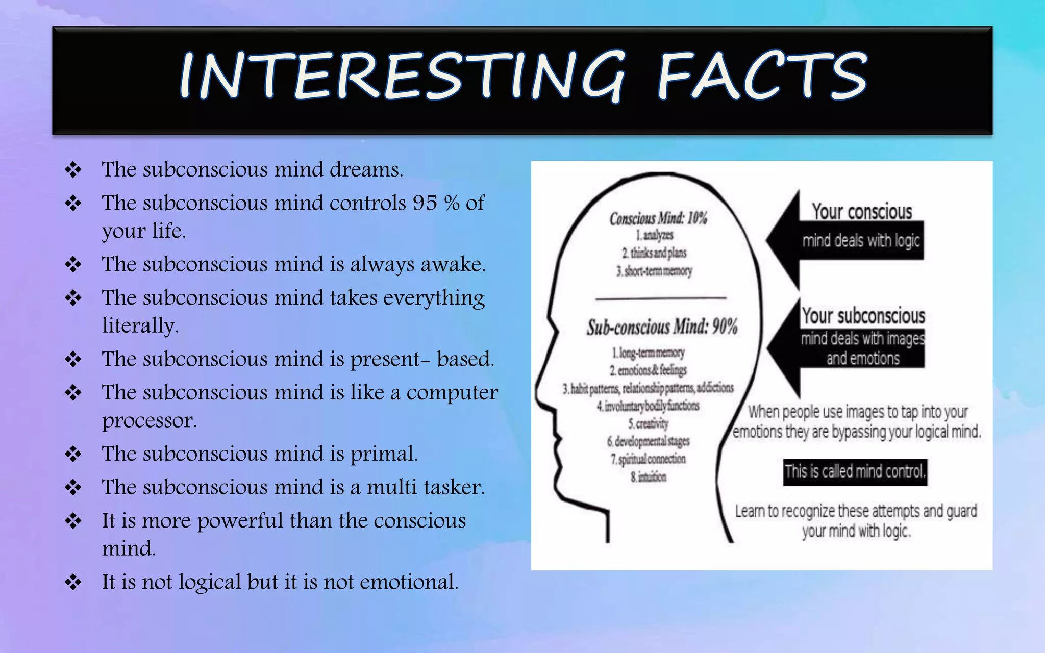 The power of our subconscious mind | PPTX | Brain and Nervous System ...