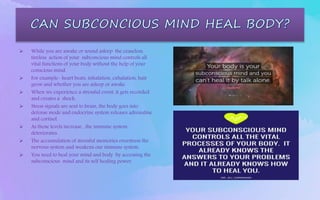 The power of our subconscious mind | PPTX