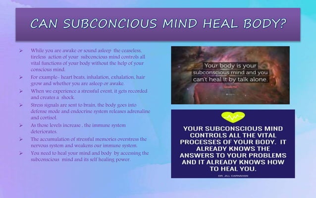The power of our subconscious mind | PPTX | Brain and Nervous System ...