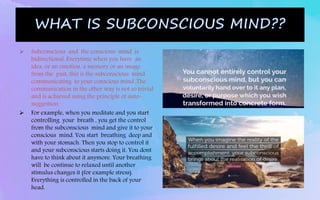 The power of our subconscious mind | PPTX