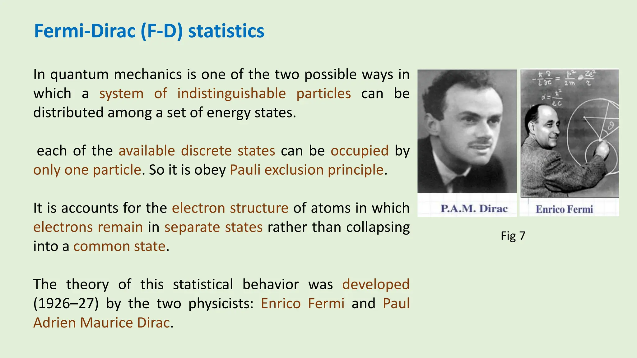 M-B, B-E, and F-D comparisons statistical physics | PDF