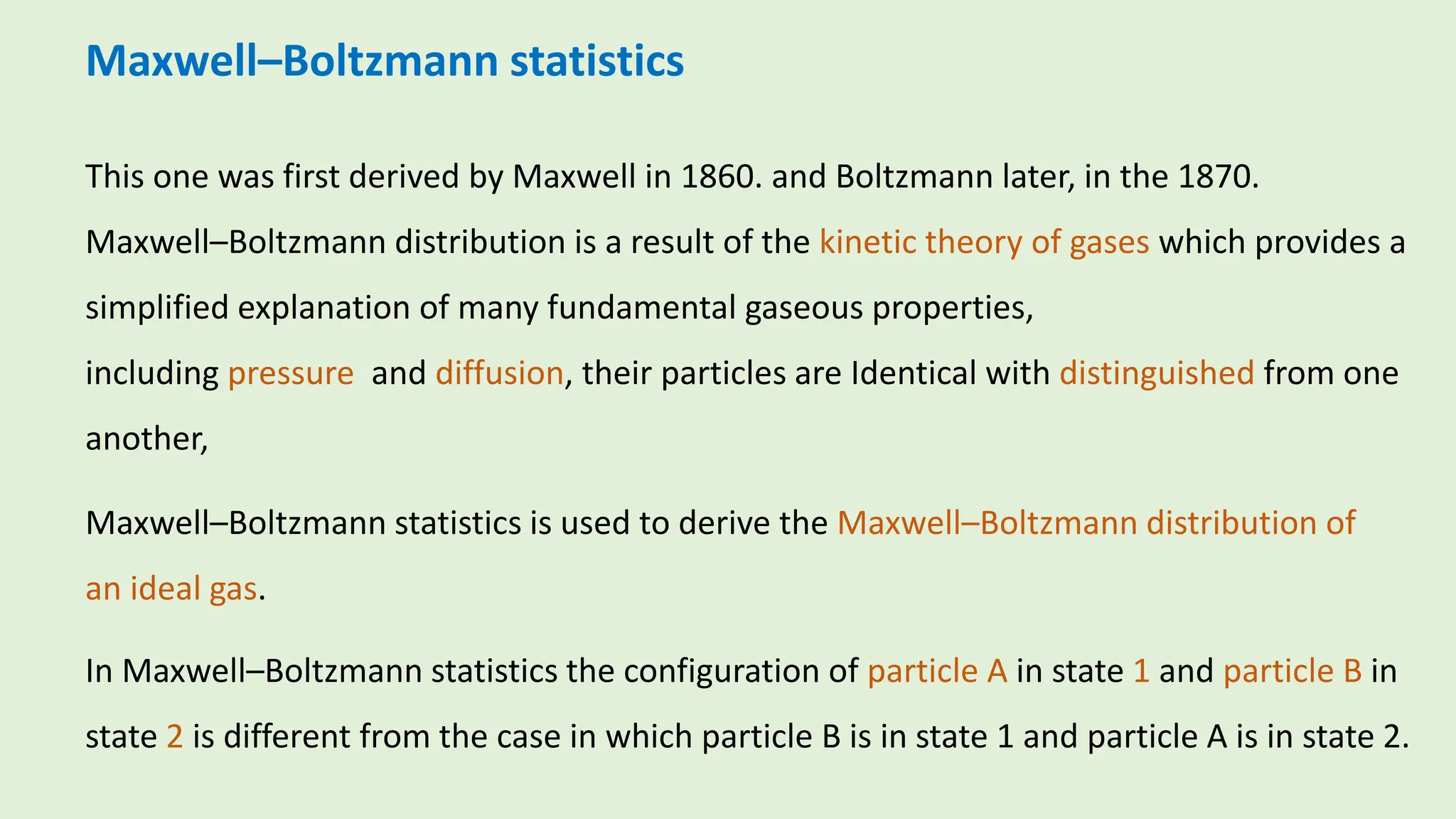 M-B, B-E, and F-D comparisons statistical physics | PDF