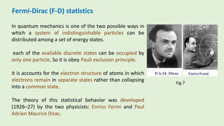 M-B, B-E, and F-D comparisons statistical physics | PDF