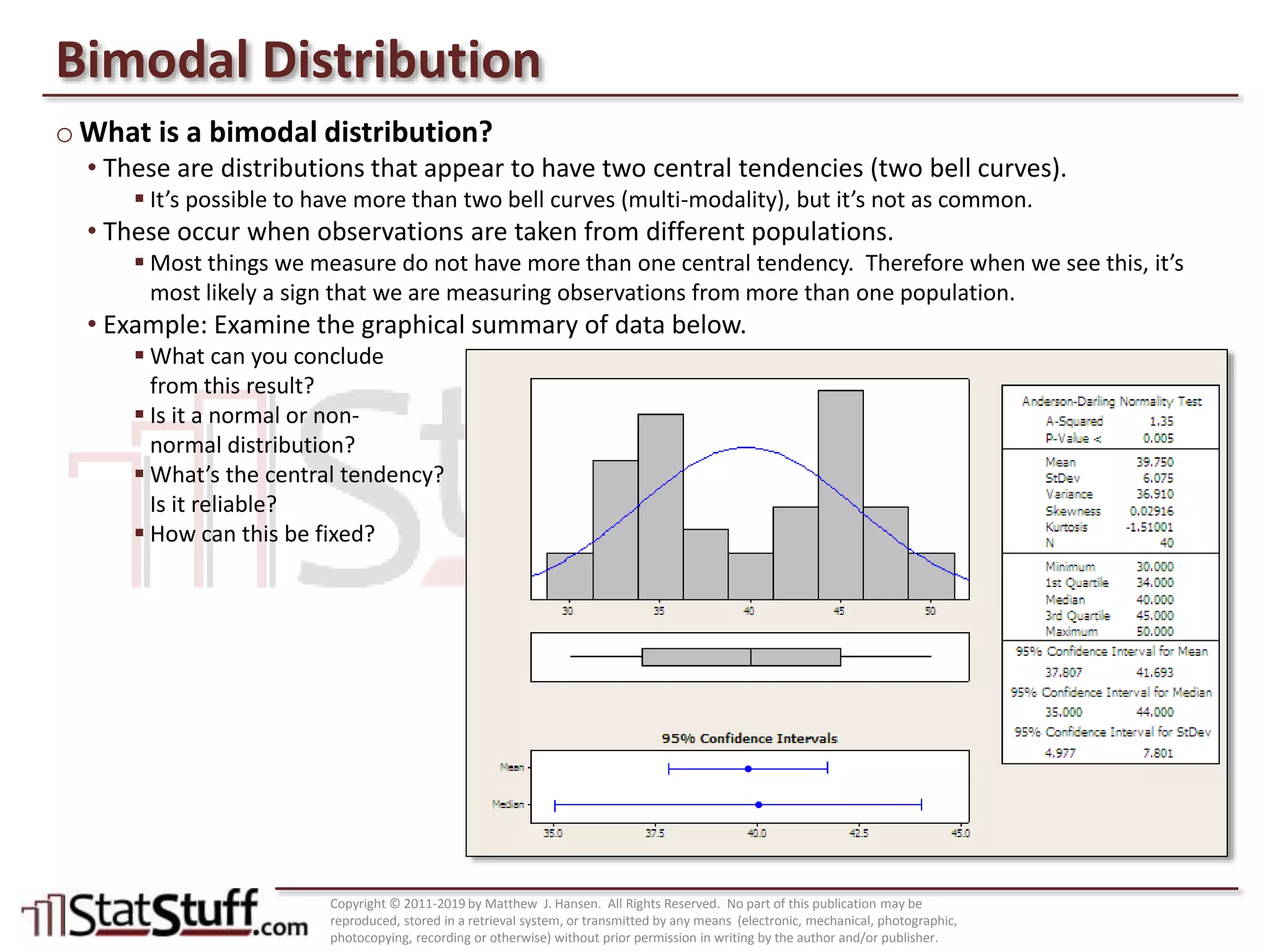 Distributions: Non-Normal with Matt Hansen at StatStuff | PPT