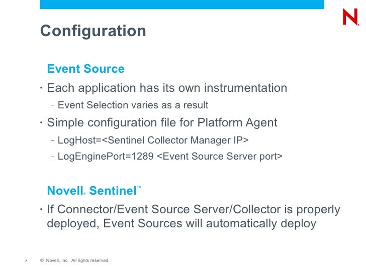 Using Novell Sentinel Log Manager To Monitor Novell Applications