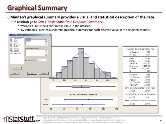 Comparing Distributions and Using the Graphical Summary | PPT