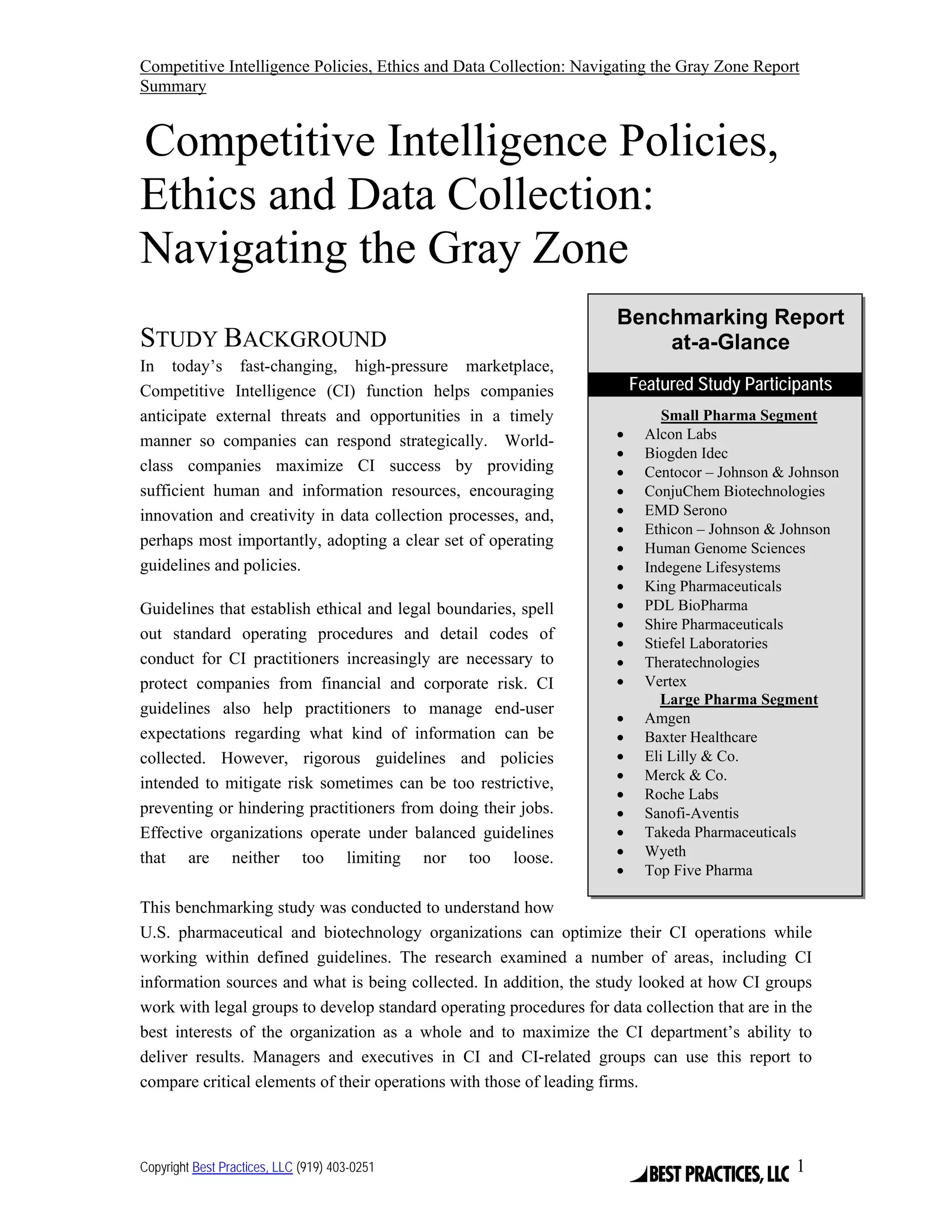 CI Guidelines Summary | PDF