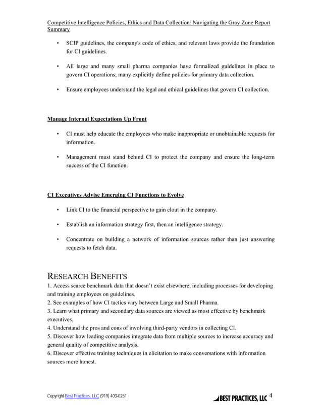 CI Guidelines Summary | PDF