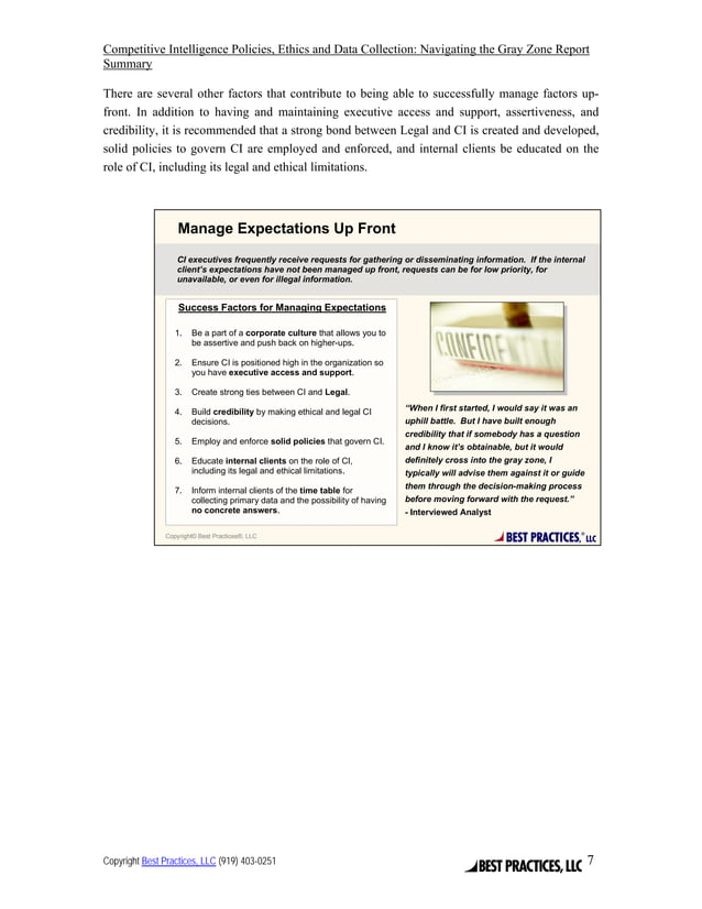 CI Guidelines Summary | PDF