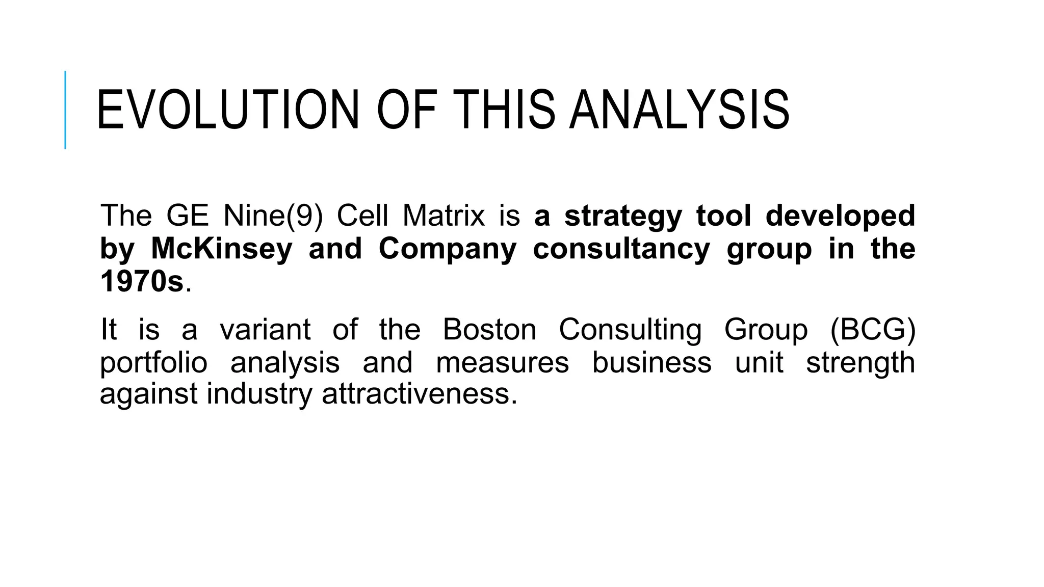 GE 9 cell matrix strategic management subject | PPTX