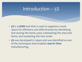 5s Implementation - Case Study | PPTX