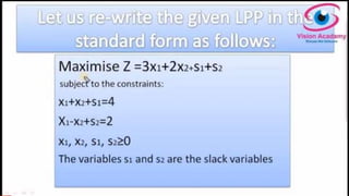 Simplex method of solving LPP | PPT