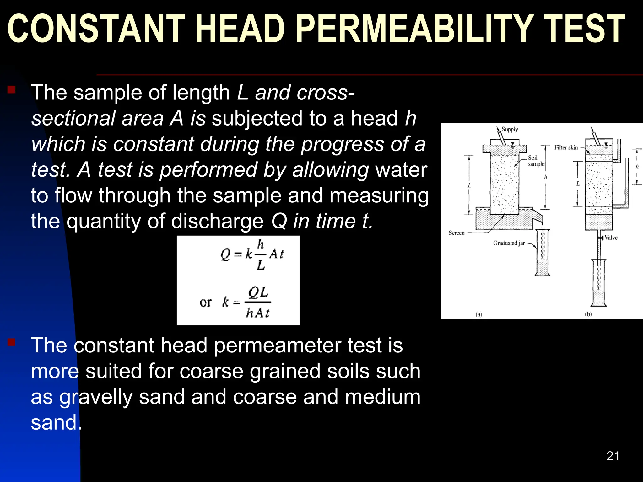 soil permability tests and laboratory proceddures | PPT