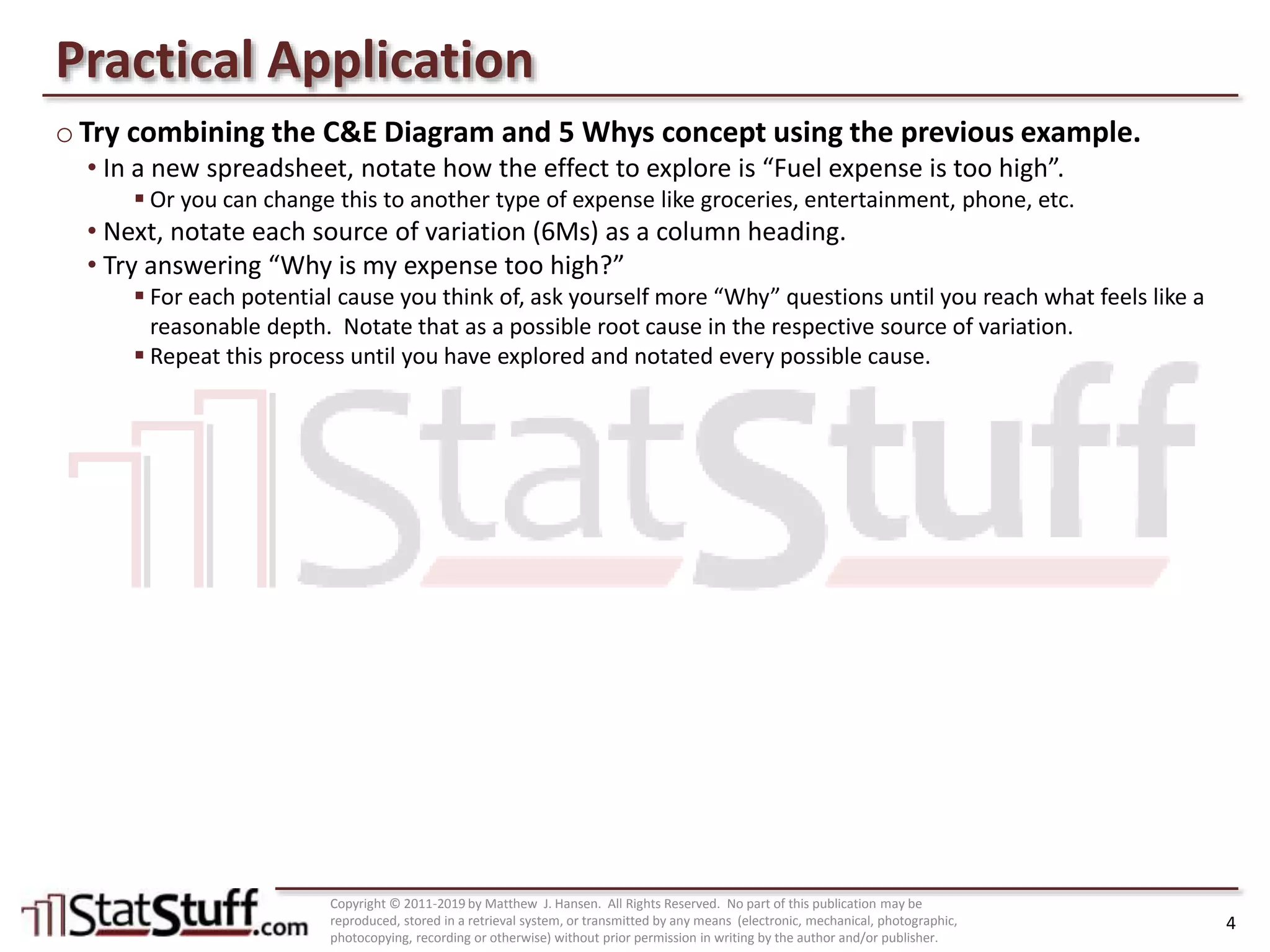 Identify Root Causes – Combining the C&E Diagram and 5 Whys | PPT