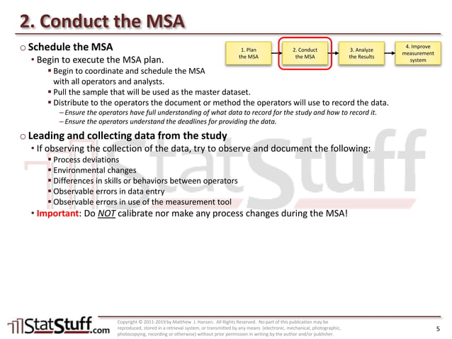 MSA – Planning & Conducting the MSA | PPT