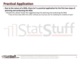 MSA – Planning & Conducting the MSA | PPT