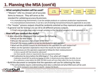 MSA – Planning & Conducting the MSA | PPT