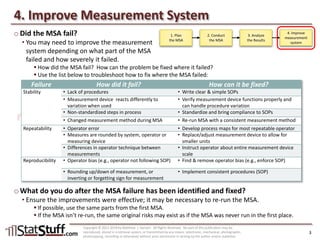 MSA – Improving the Measurement System | PPT