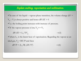 Clausius-clapeyron Equation | PPTX