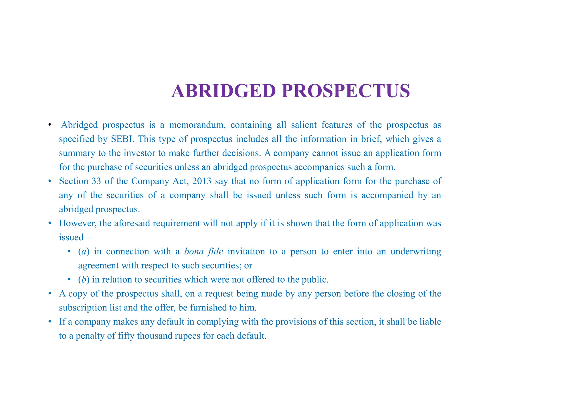Prospectus and its types: a brief note under companies act, 2013 | PDF