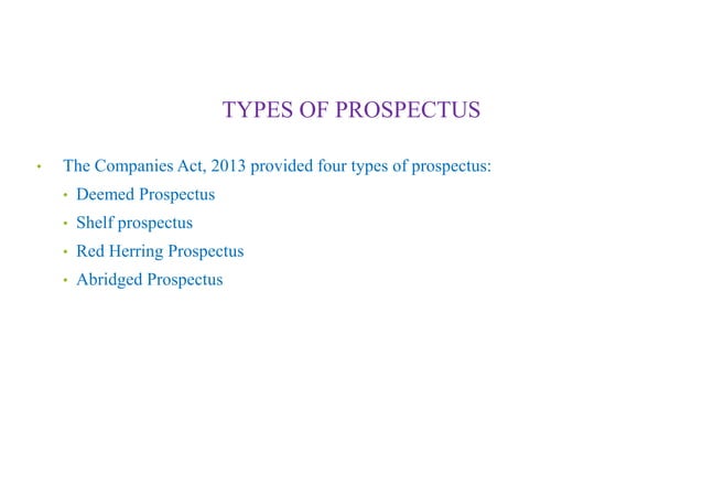 Prospectus and its types: a brief note under companies act, 2013 | PDF