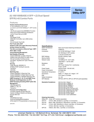 American Fibertek SM8P-SFP Data Sheet | PDF | Computer Networking | Computing
