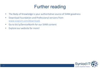 Service North 2019 - 8 Things I've Learnt Implementing SIAM Operating ...