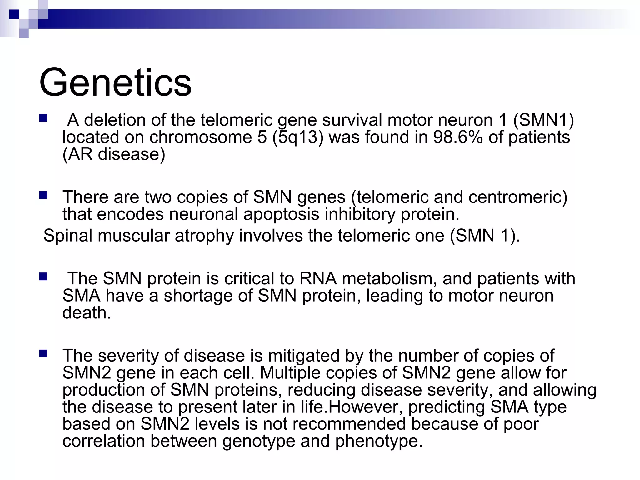 Spinal muscle atrophy | PPT